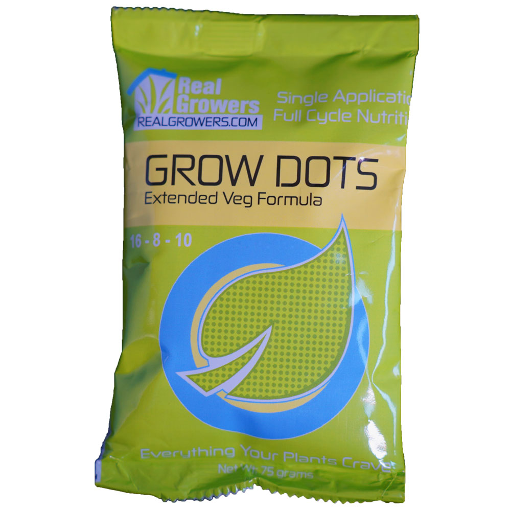 Real Growers Grow Dots EXT VEG Formula 16-8-10 Time Release Nutrients – GARDEN SUPPLY GUYS