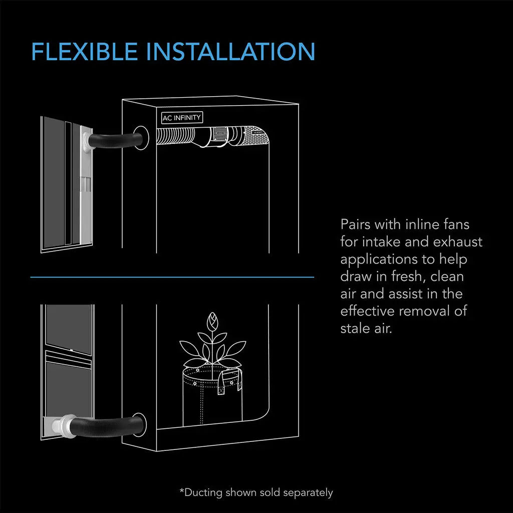 AC Infinity Window Duct Kit, Adjustable Vent Port – GARDEN SUPPLY GUYS