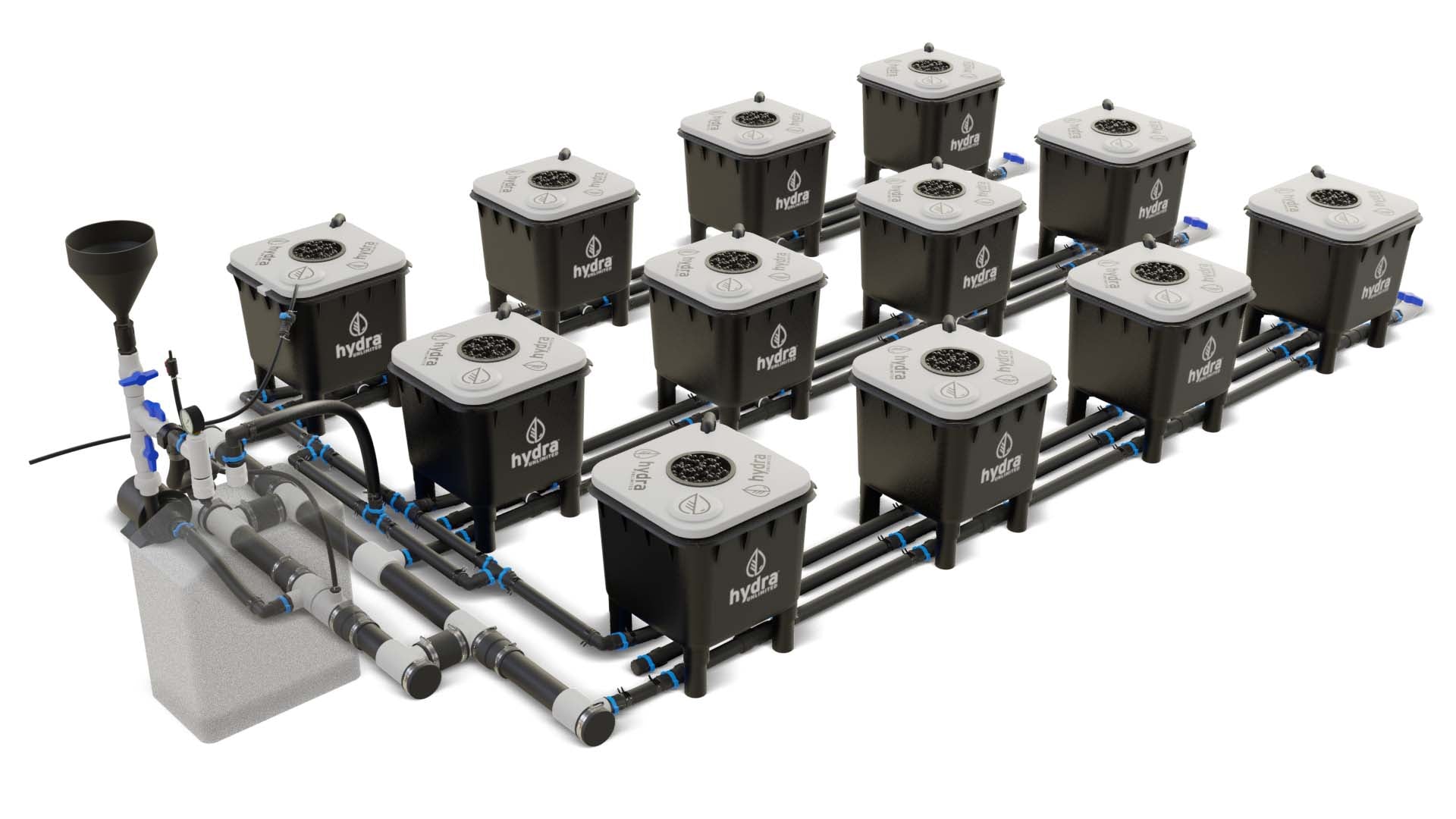 HydraMax 12 Bucket, 3 Row Professional RDWC System | In-Stock - Buy ...