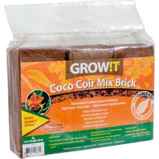 GROW!T Coco Coir Mix Brick OMRI | Pack of 3 | In-Stock - Buy Now ...